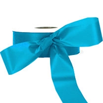 Turquoise SEA MAID® Floral Acetate Satin Ribbon